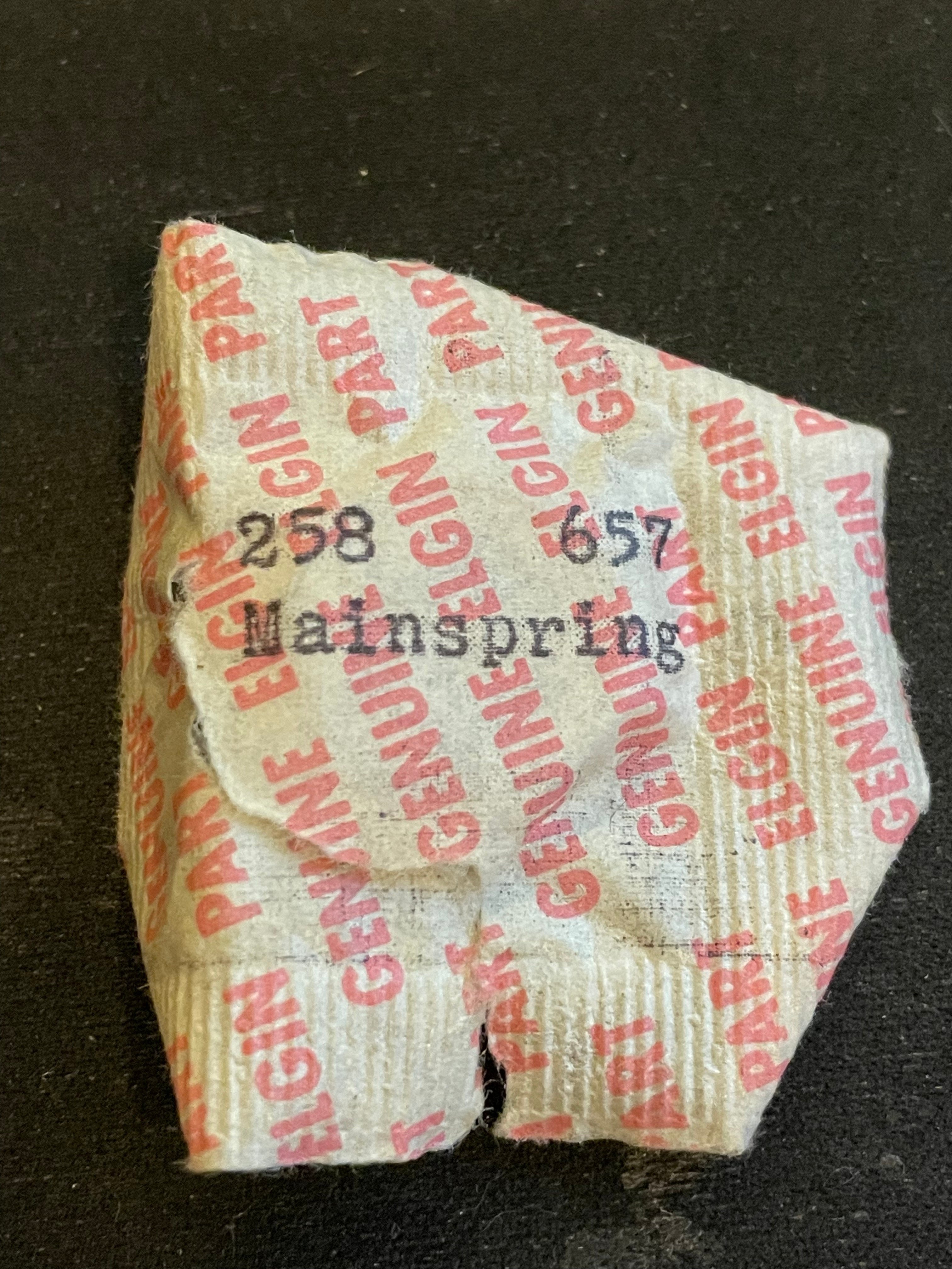 Elgin Factory Mainspring for 12s Grade 657 (LIP R40) Pocket Watch move ...