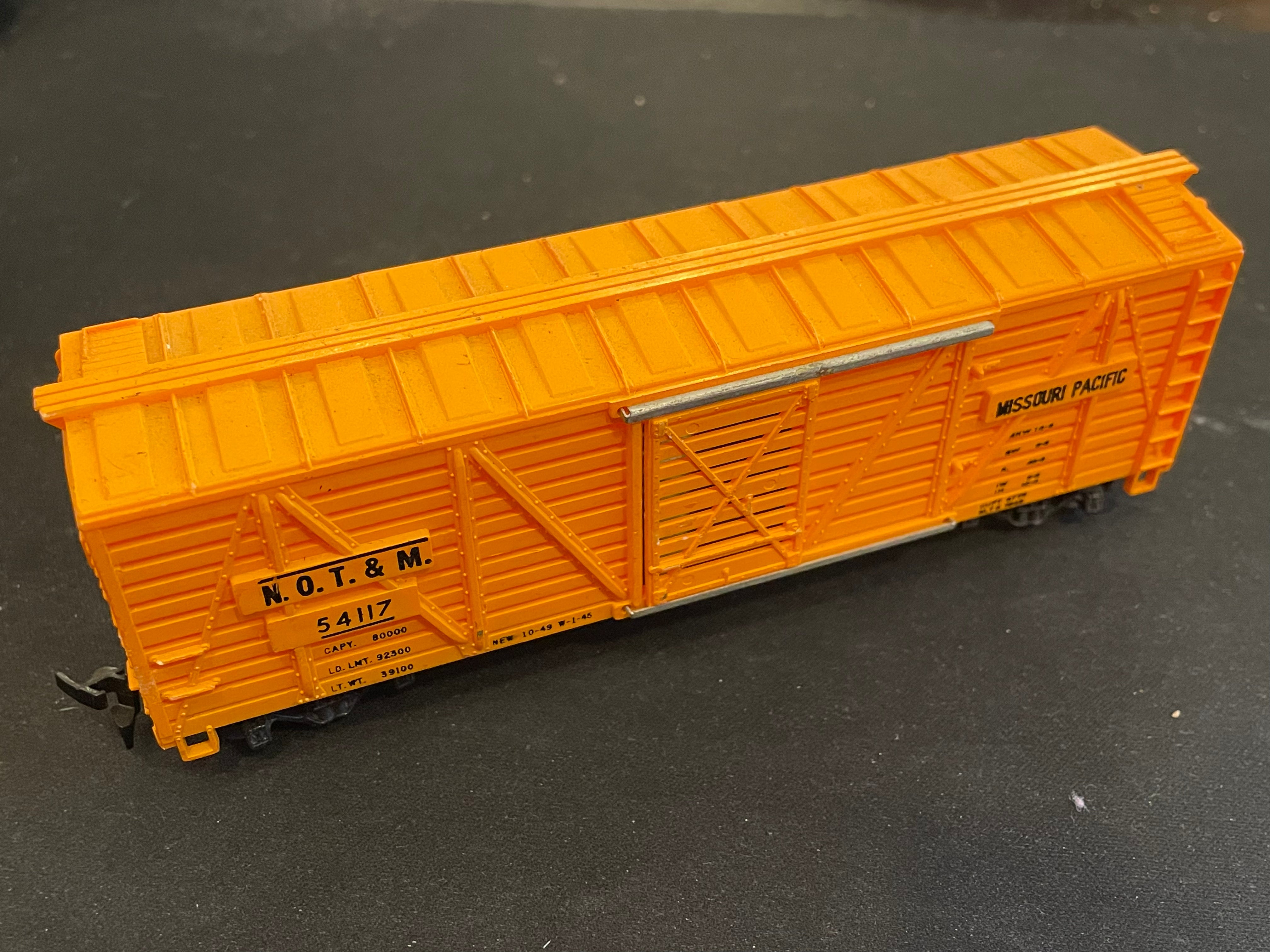 Mantua HO Scale Orange Boxcar 54117 NOT&M #T312-A – Vintage Time Parts