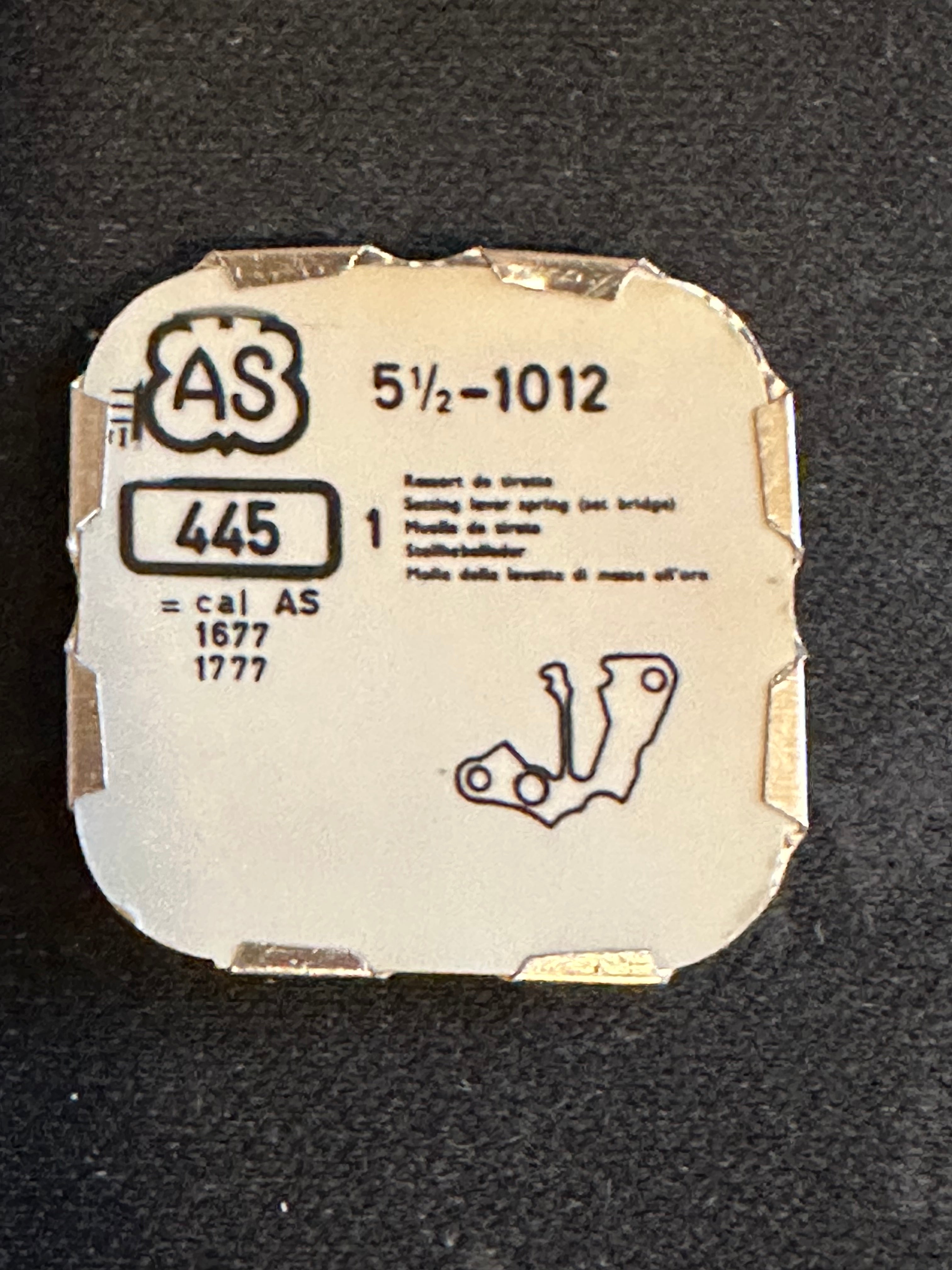 Set Bridge #445 for AS caliber 1012, 5½ Ligne movements – Vintage Time ...