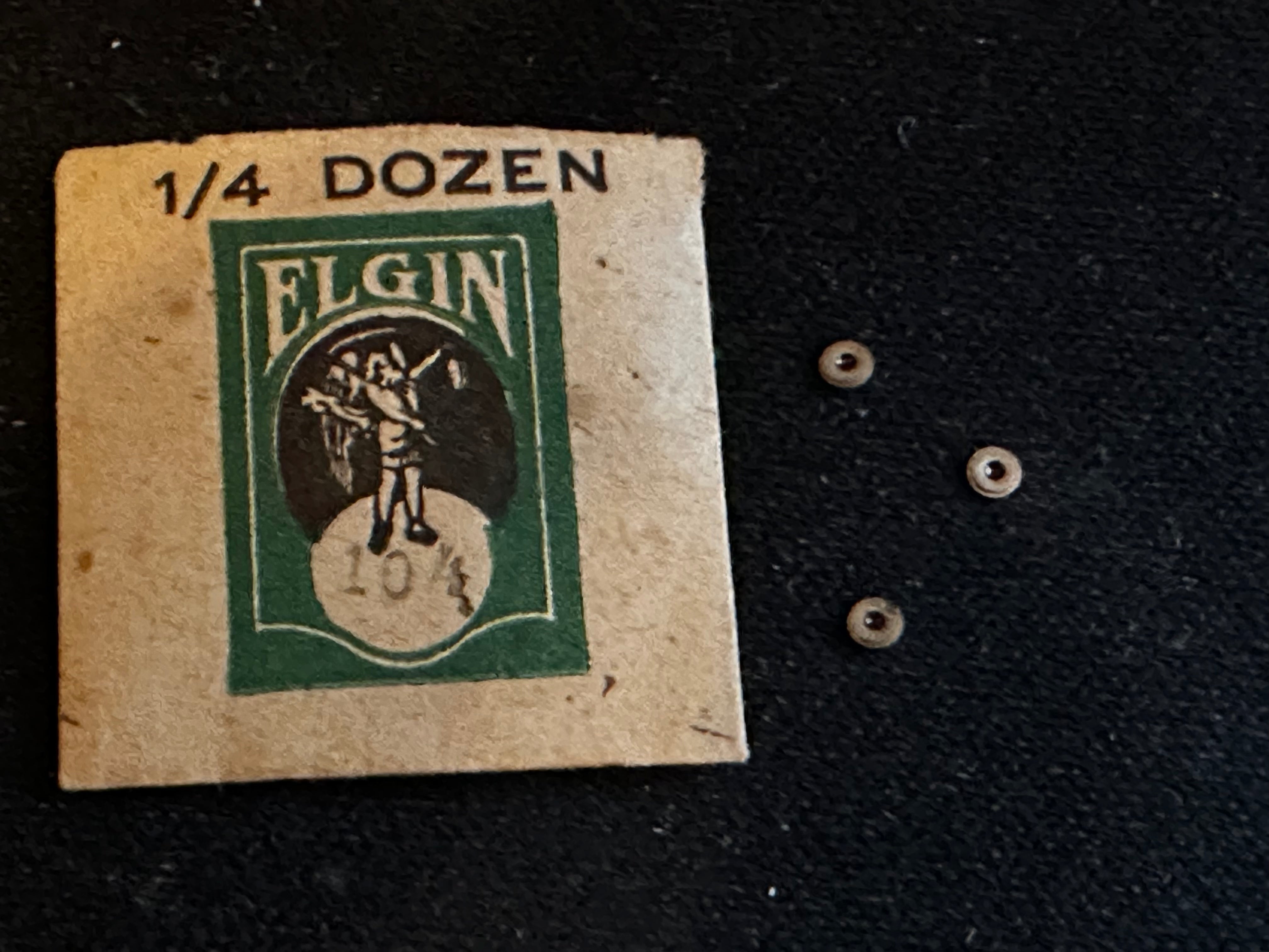 1/4 doz Elgin Factory 12s Balance Hole Jewels No. 2926 P10 - New ...