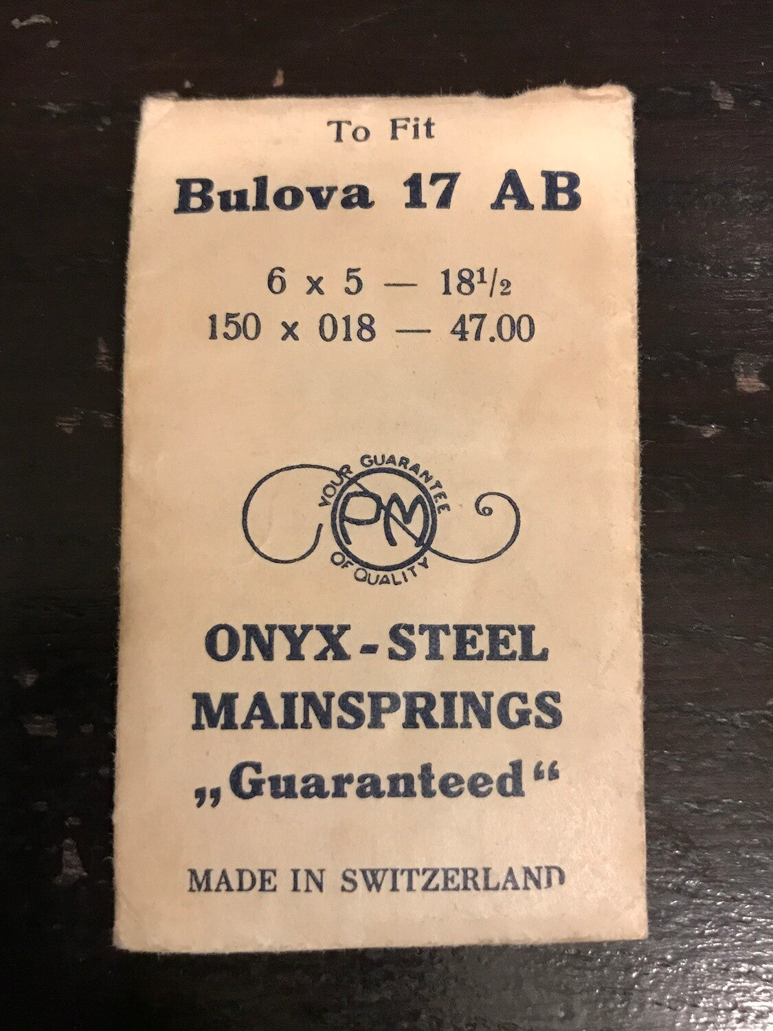 PM Mainspring for Bulova caliber 17AB - Steel – Vintage Time Parts