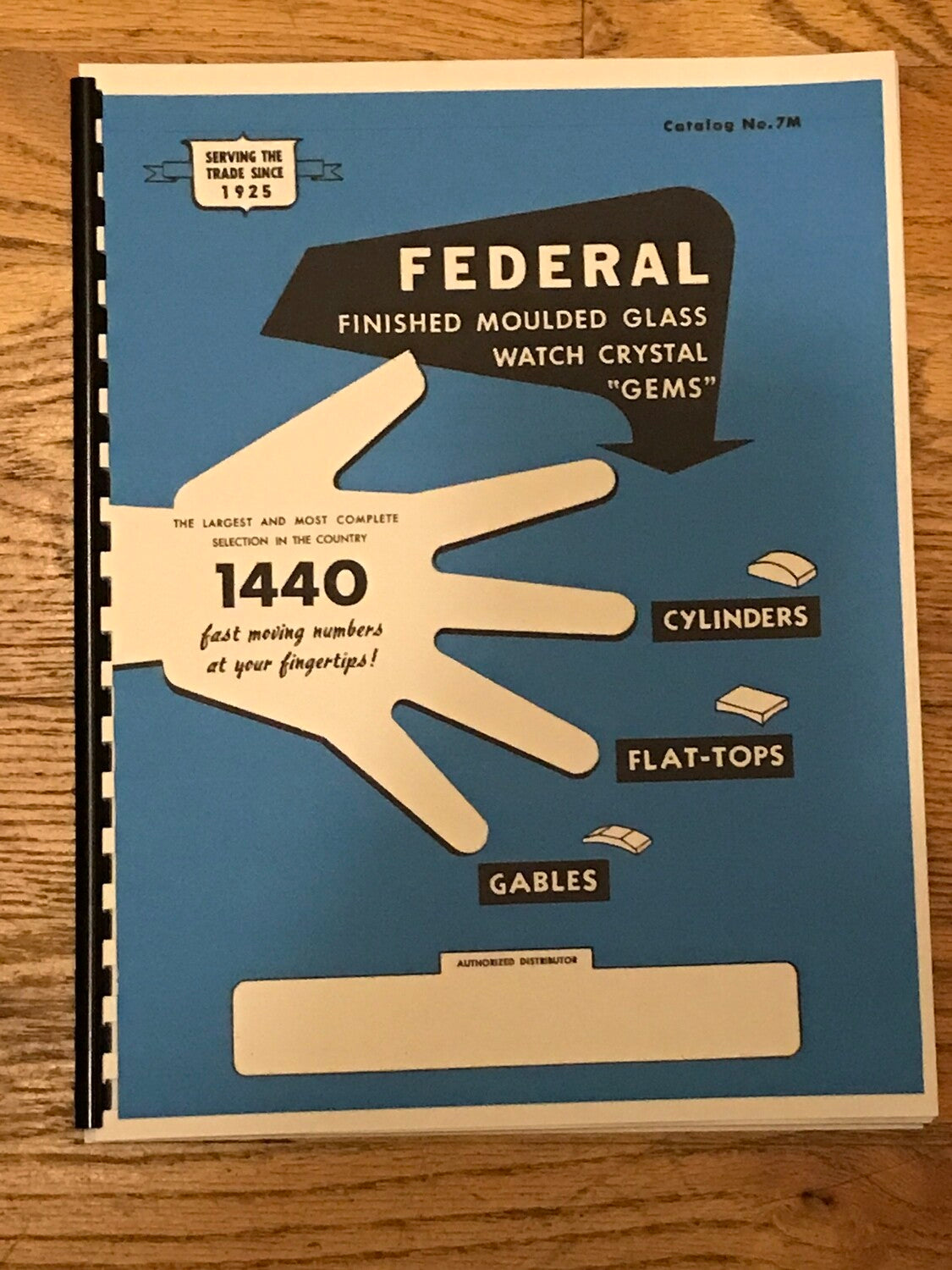 FEDERAL "GEMS" Watch Crystal Catalog No. 7M from 1950's - reprint ...