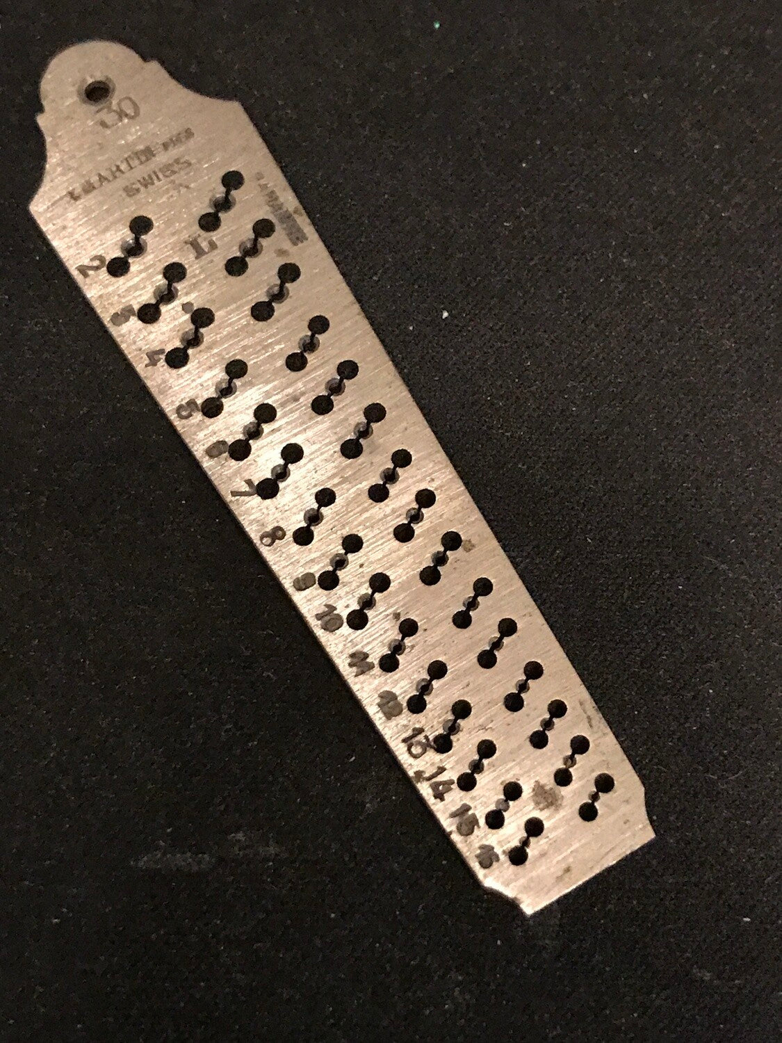 Martin "L" Watchmakers Screw Plate 30 hole – Vintage Time Parts