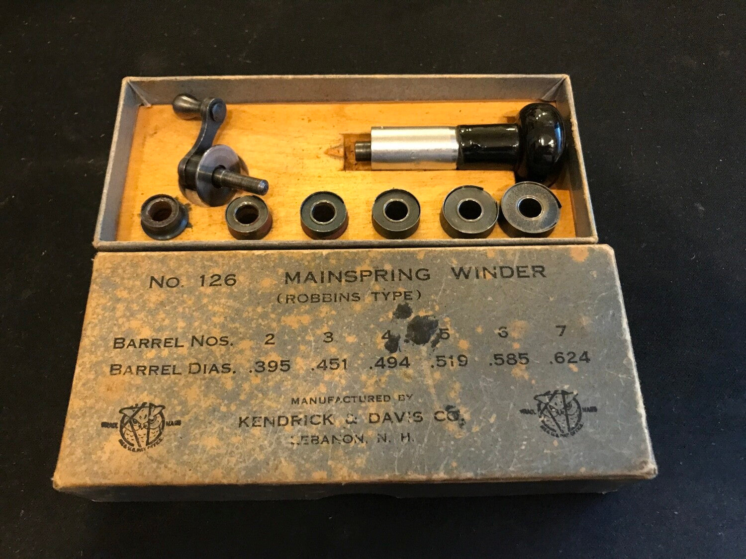 Kendrick & Davis (K&D) No. 126 Mainspring Winder Watchamkers Tool - In ...
